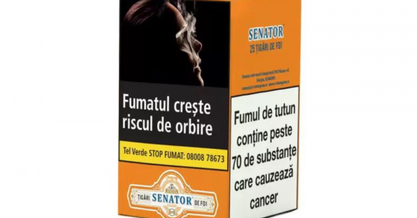 Tigari de foi Senator Golden 235g (25) | TABACO.ro